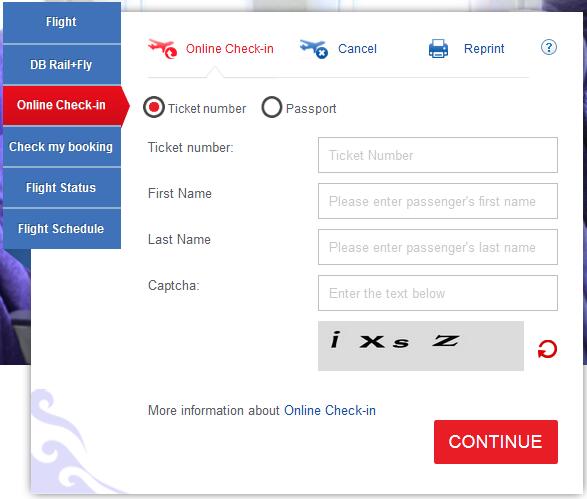 Steps for Online Check-in